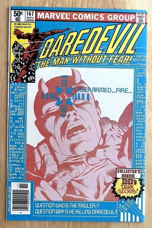 Daredevil 167 Mauler 1st Appearance Miller (1980) B8 | Comic Books ...