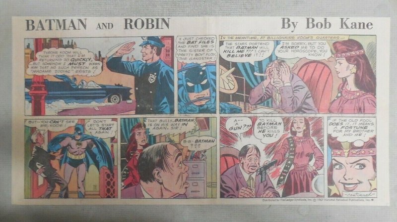 Batman Sunday by Bob Kane from 12/31/1967 Size: 7.5 x 15 inches | Comic ...