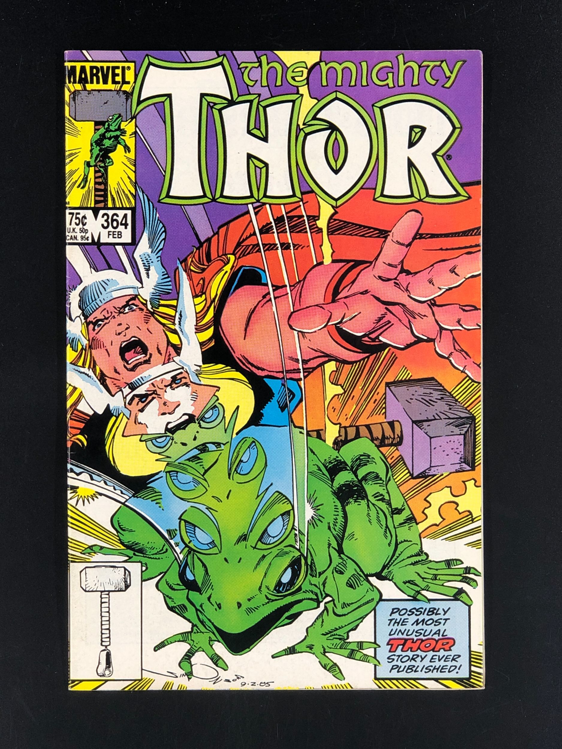 Thor #364 (1986) VF+ Thor Spends This Entire Issue As An amphibian ...