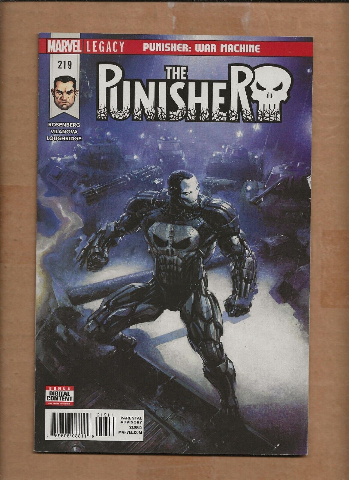 Punisher #219 1st Printing Cover a Frank Castle WAR Machine Marvel ...