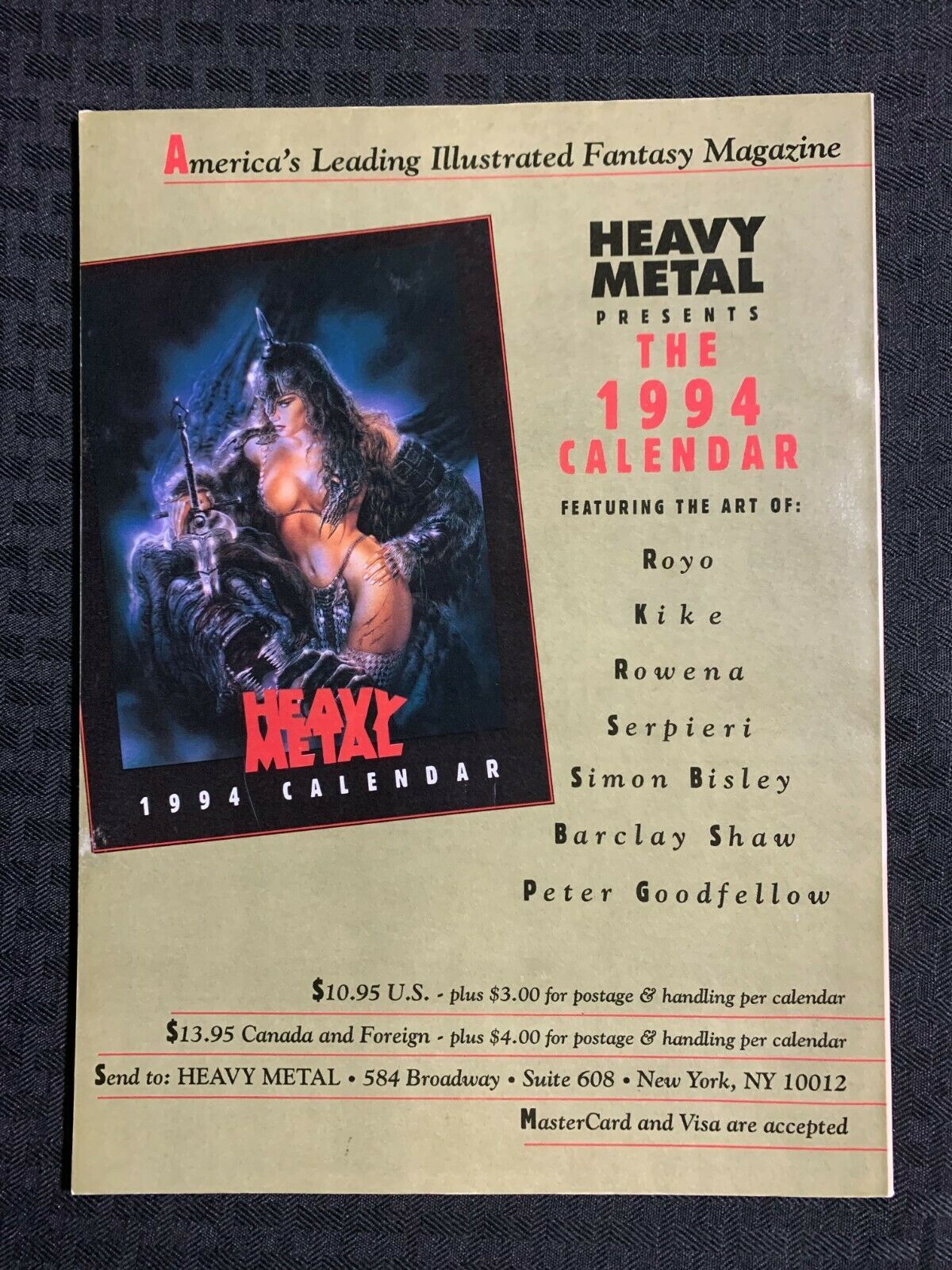 1993 July HEAVY METAL Magazine FVF 7.0 Richard Corben / Simon Bisley ...