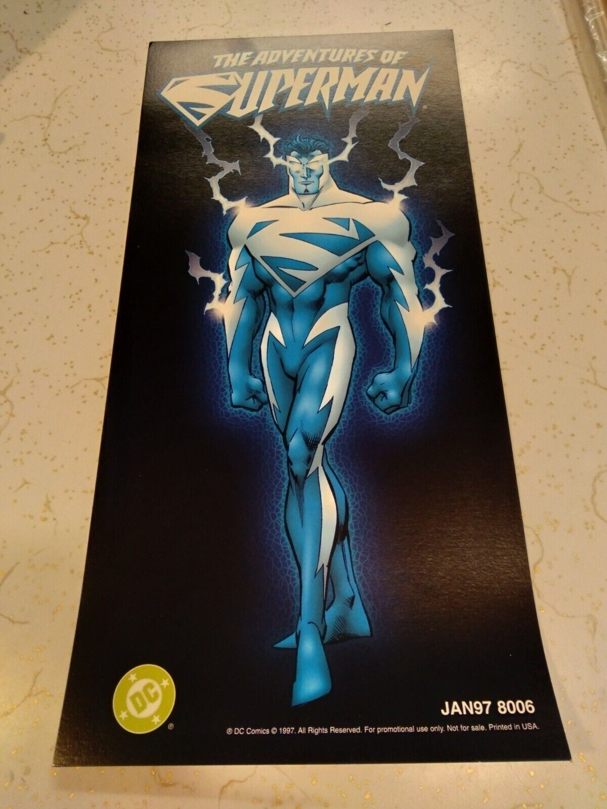 Superman Man of Steel 1997 Promo Flyer Blue Electric Superman | Comic ...