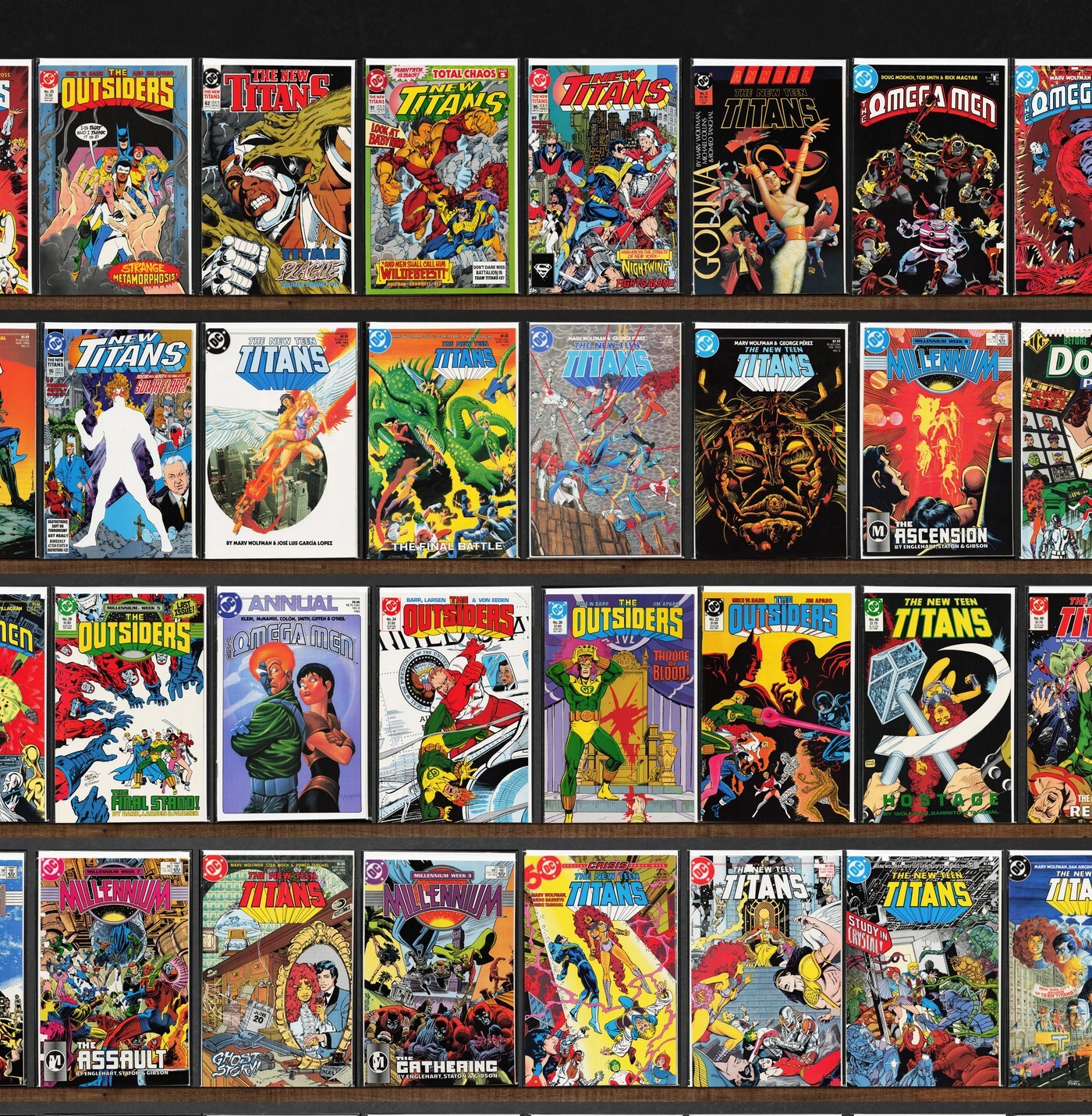 Huge Lot 150+ Comics with The Omega Men, Green Arrow, The New Titans ...