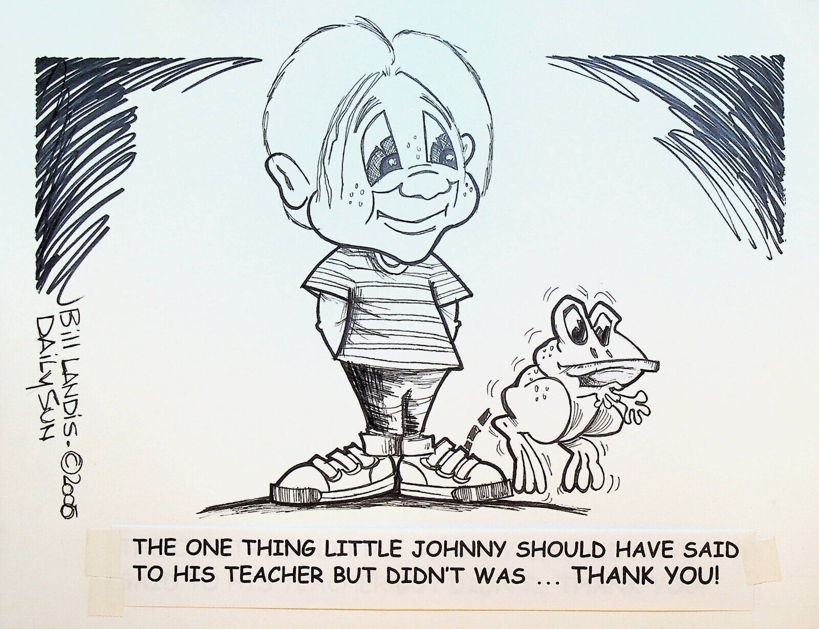 Bill Landis Original Cartoon Art The Villages Daily Sun 2005 Student ...