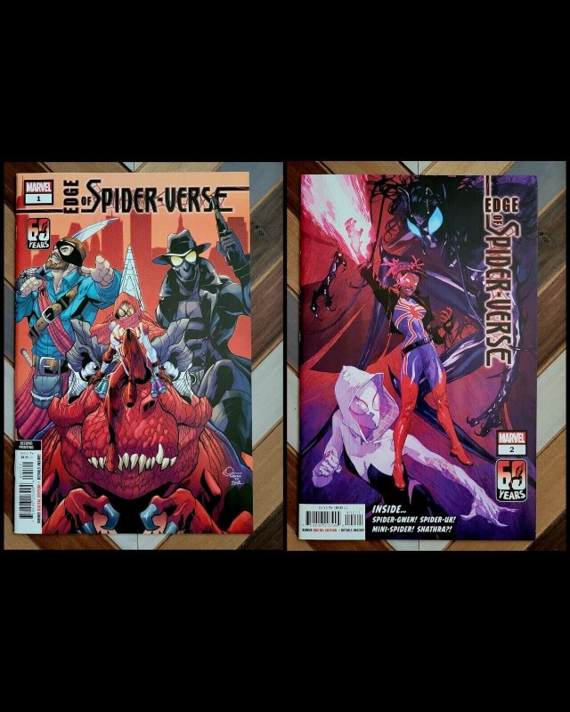 Edge of Spider-Verse #1-2 Marvel 2022, High Grade 1st App Spider-Rex ...