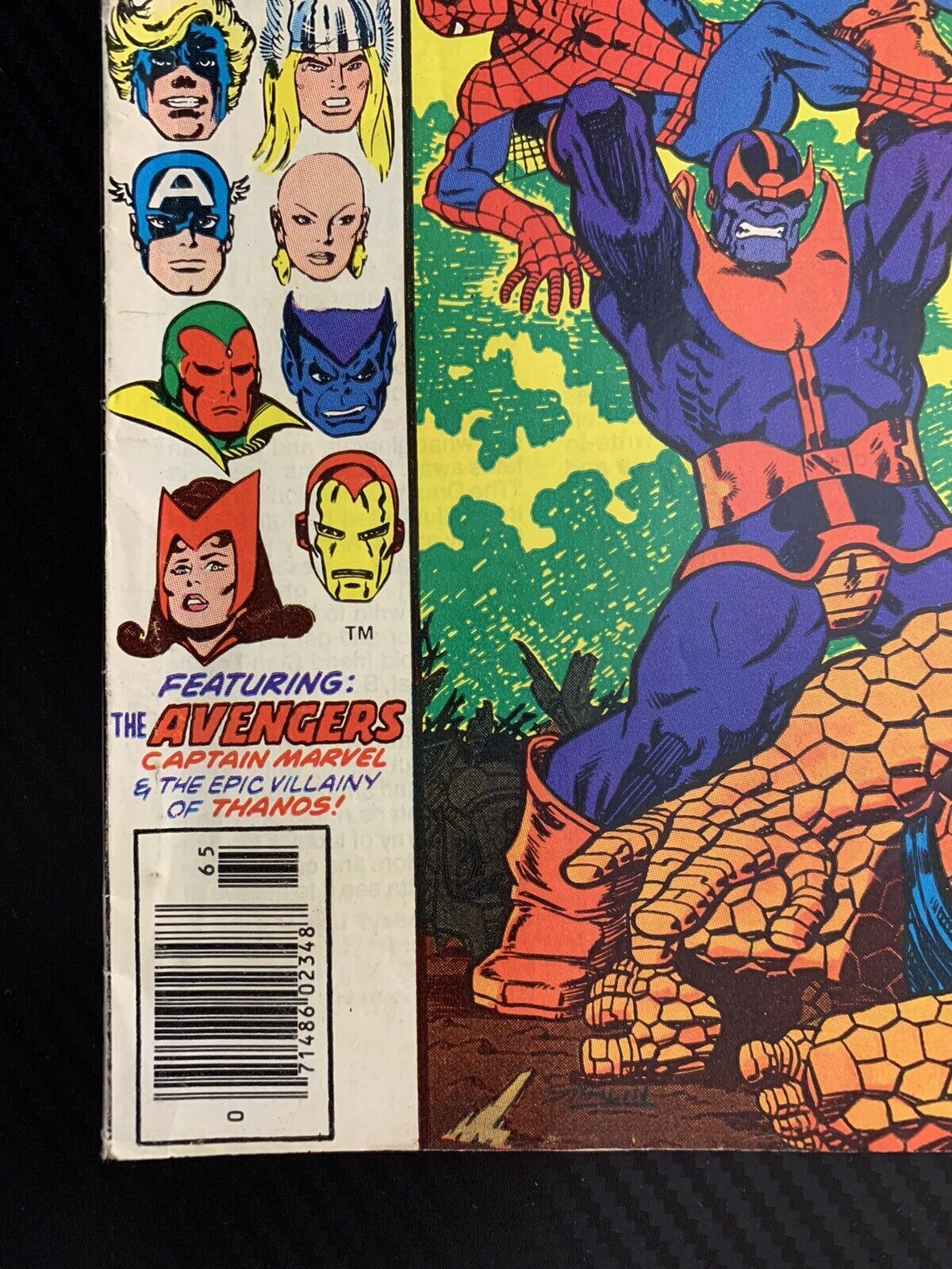Marvel Two In One: Annual #2 Thanos Adam Warlock and Spider-Man Bronze ...