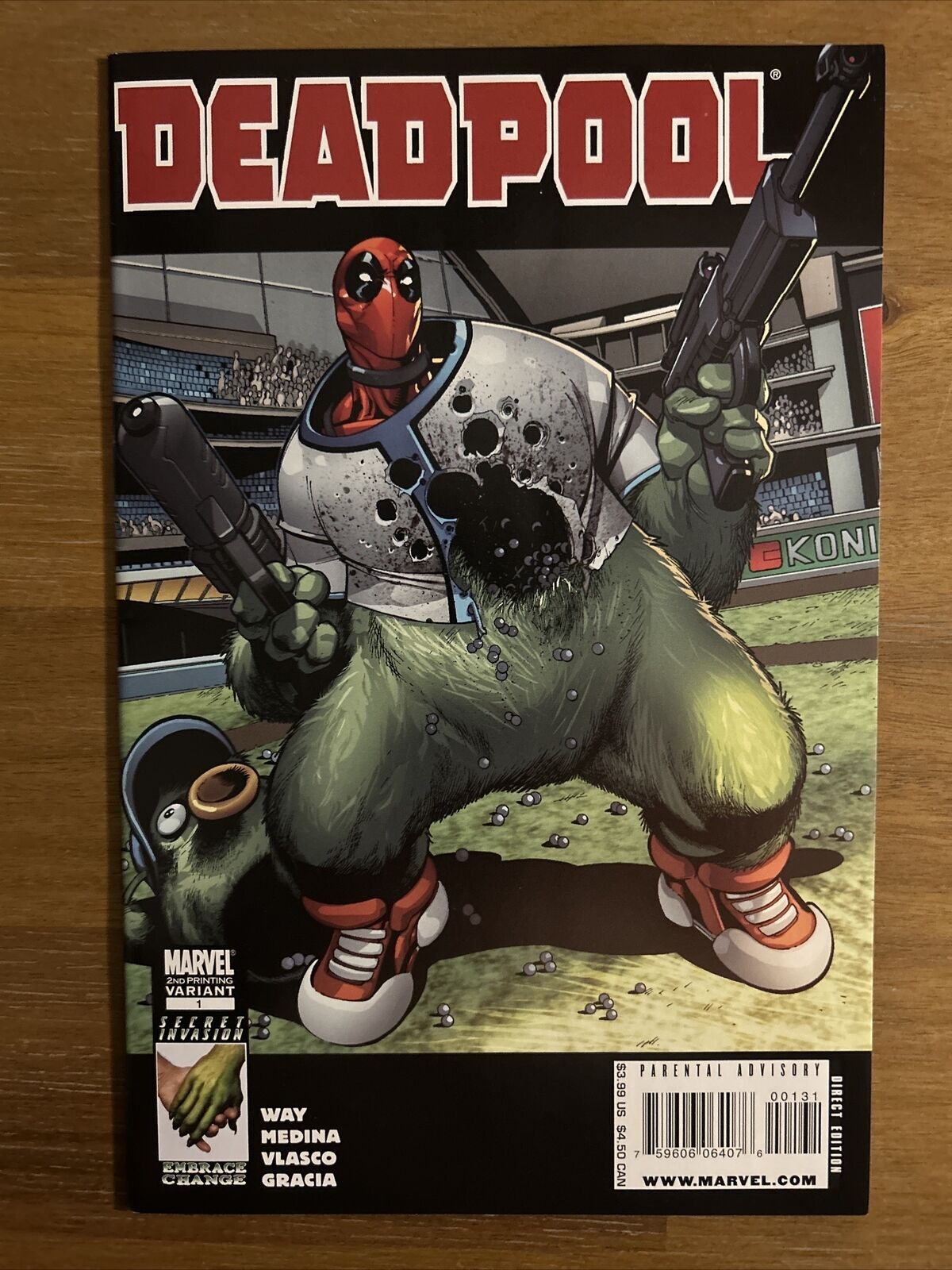 Deadpool Vol 4 #1 ~ Marvel Comics ~ Second Print Medina Variant Cover ...