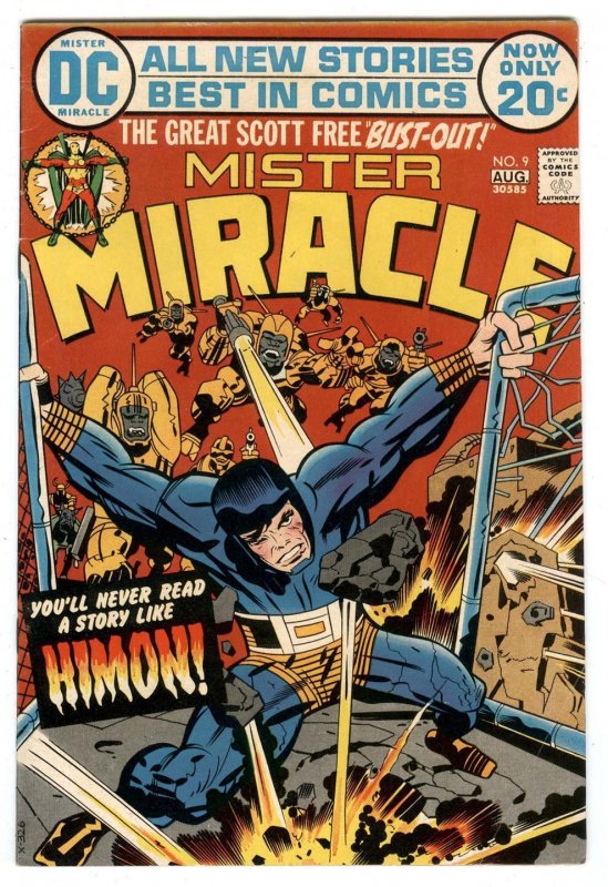 Mister Miracle #9 July 1972 1st App. Himon Origin Mister Miracle Kirby ...