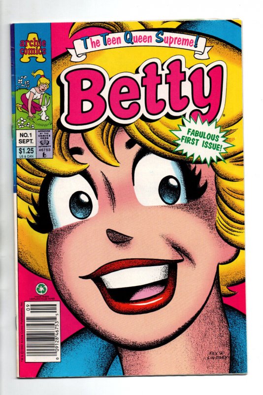Betty 1 Newsstand The Team Queen Supreme Archie 1992 Fn Vf