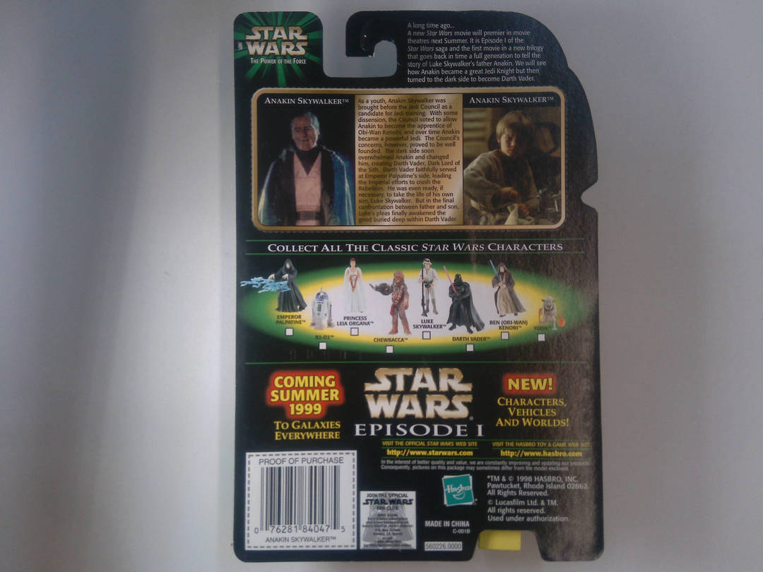 Star Wars Power of the Force ANAKIN SKYWALKER with Lightsaber NIB ...