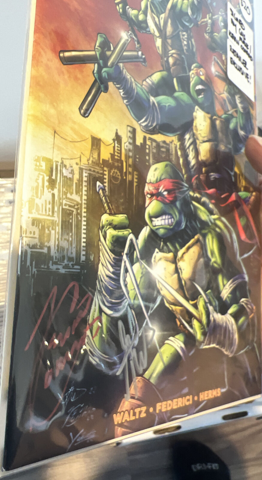 TMNT: Armageddon Game 1 Comic Vault Variant Signed By Gus Mauk & Kevin ...