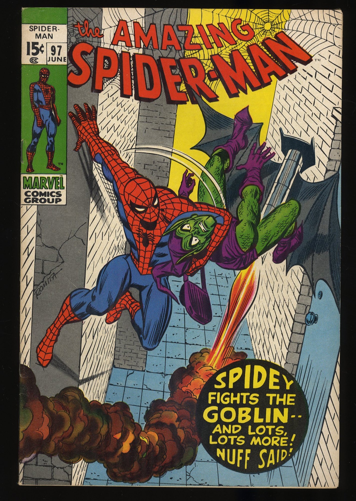 Amazing Spider-Man #97 VF/NM 9.0 Drug Issue! Green Goblin! No CCA ...