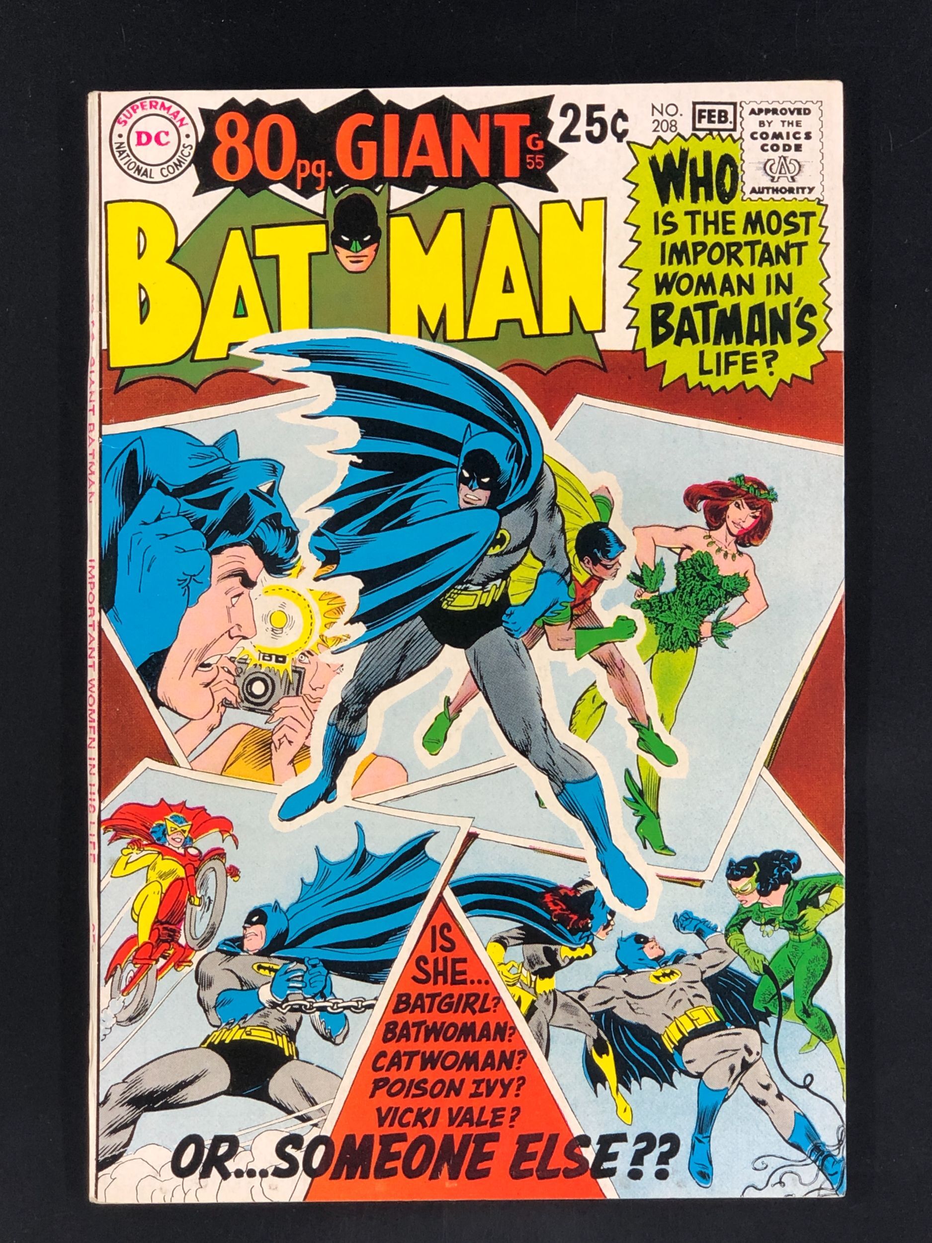 Batman #208 (1969) VF+ Catwoman, Poison Ivy, Batgirl, and Batwoman ...