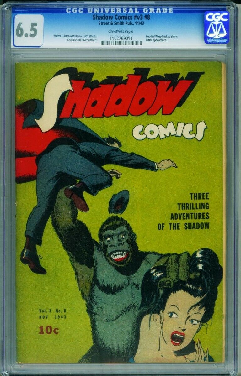 Shadow Comics V.3 #8 CGC 6.5-Weird Menace-Hitler-1102769011 | Comic Books - Golden Age, Shadow ...