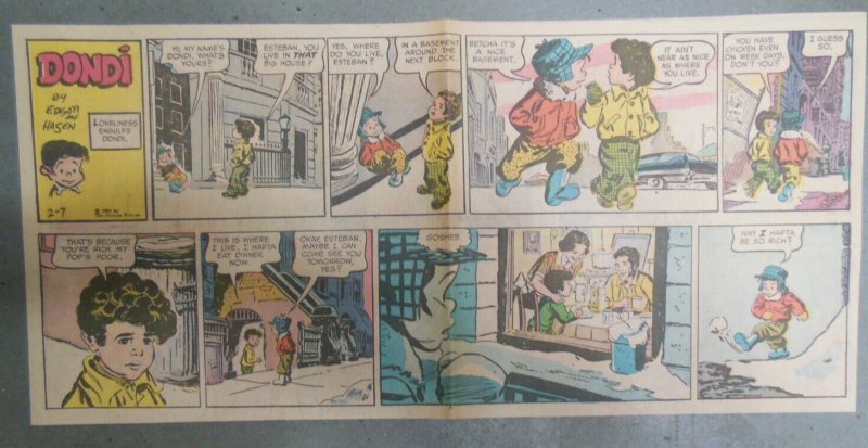 (25) Dondi Sunday Pages by Irwin Hasen from 1960 Size: 7.5 x 15 inches ...