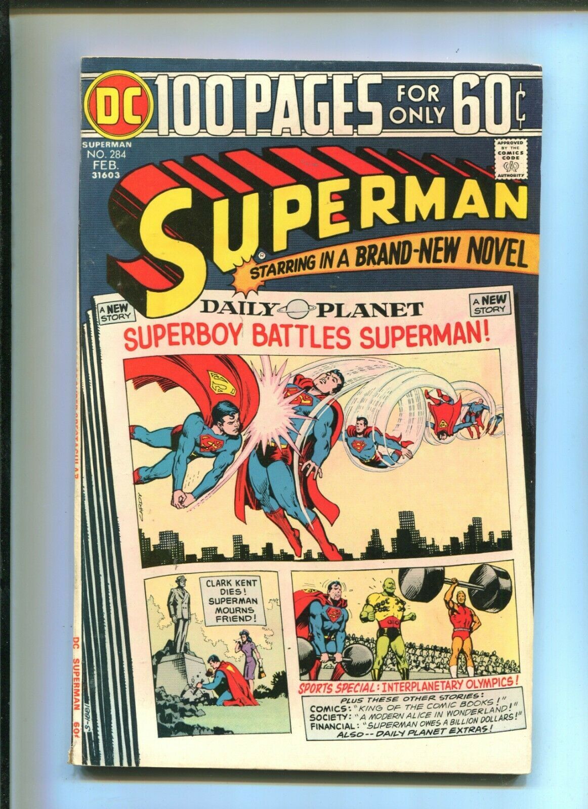 Superman #284 - Superboy Battles Superman (6.0) 1975 | Comic Books - Bronze Age, DC Comics ...