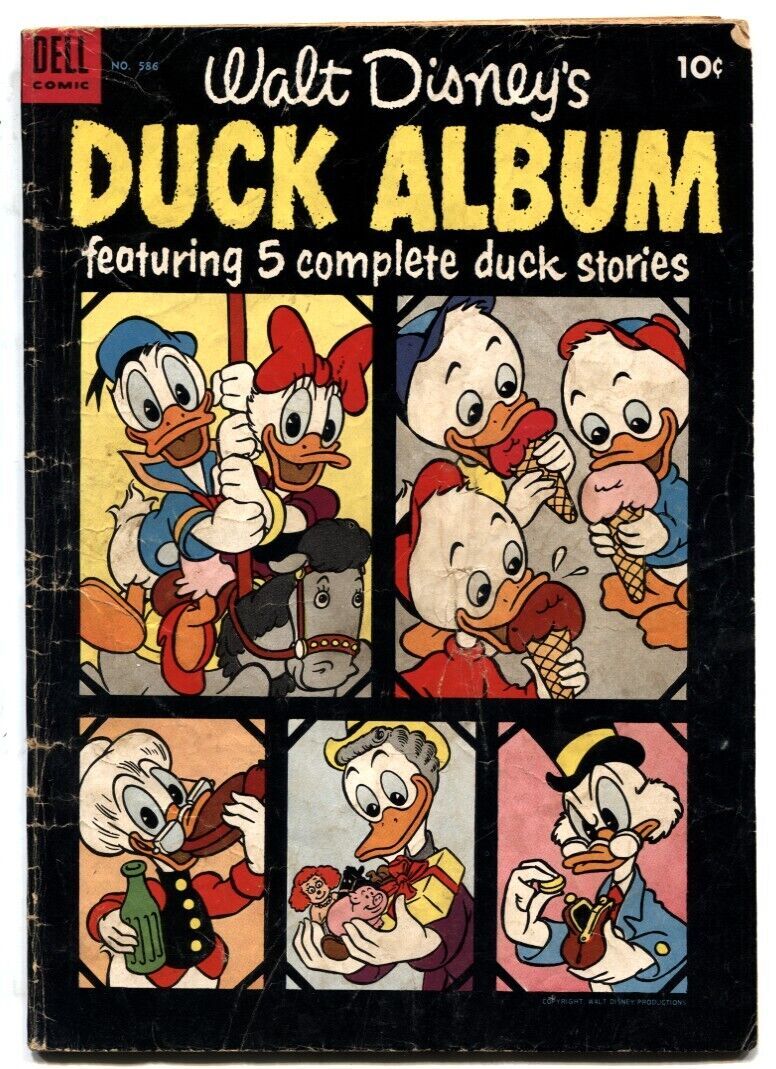 Walt Disney's Duck Album- Four Color Comics #586 -ice cream cover G/VG ...
