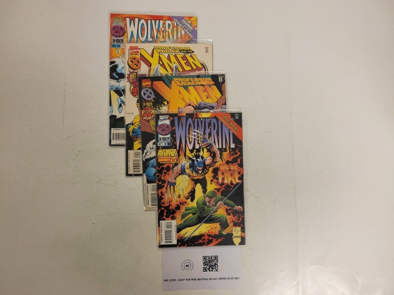 4 Marvel Comics #104 105 Wolverine + #1 2 Professor Xavier And The X ...
