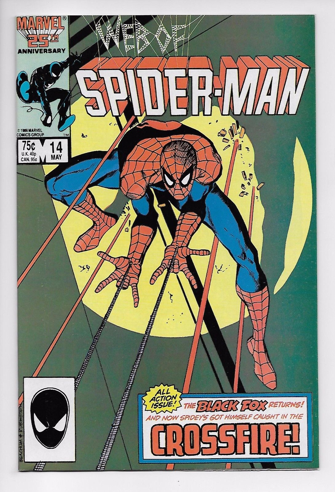 Web of Spider-Man #14 - Black Fox (Marvel, 1986) - VF | Comic Books ...
