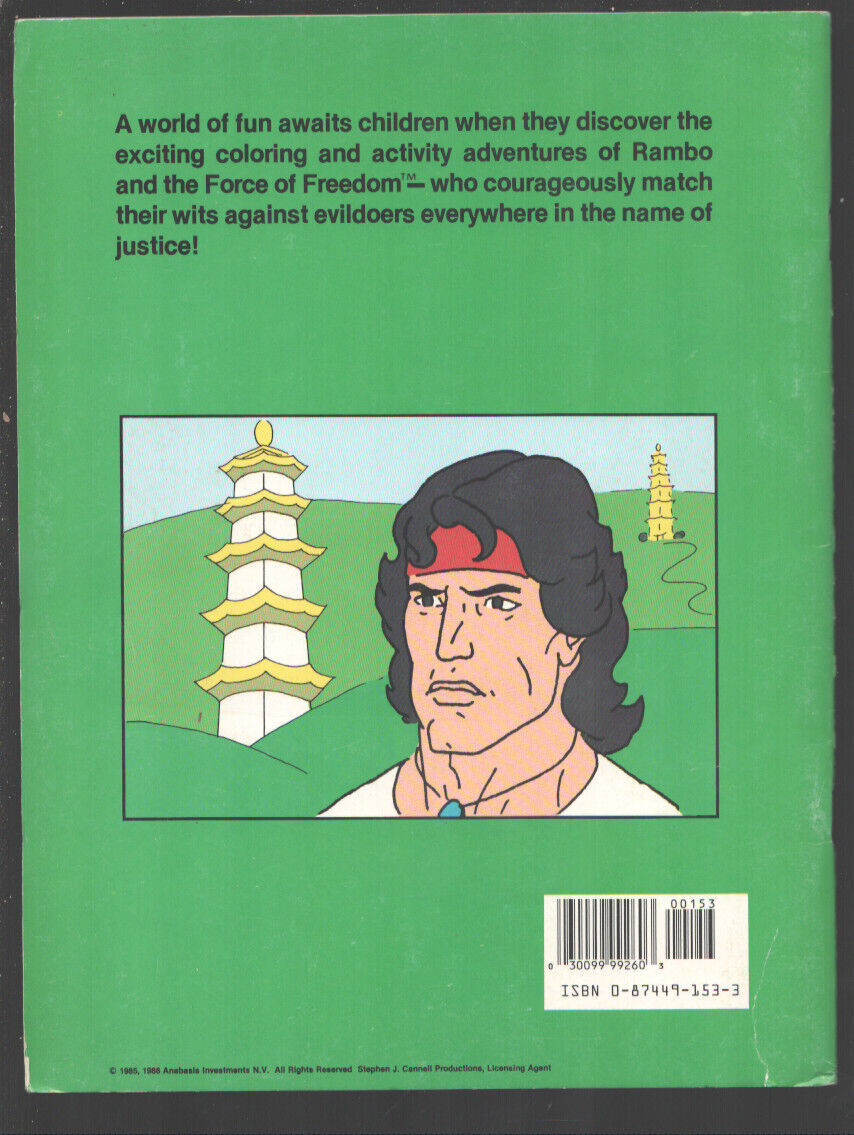 Rambo Coloring & Activity 1986-The Force of Freedom-Sylvester Stallone ...