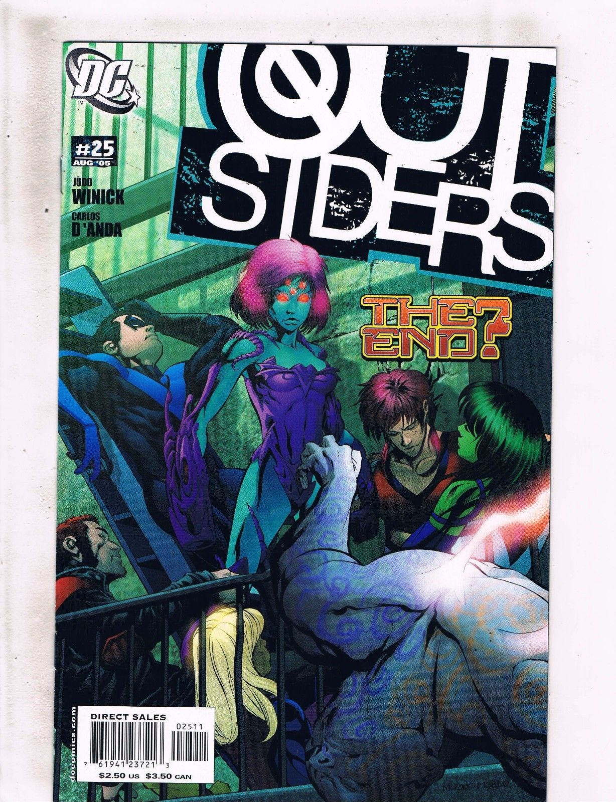 Lot of 5 Outsiders DC Comic Books #23 24 25 26 27 Nightwing Starfire ...
