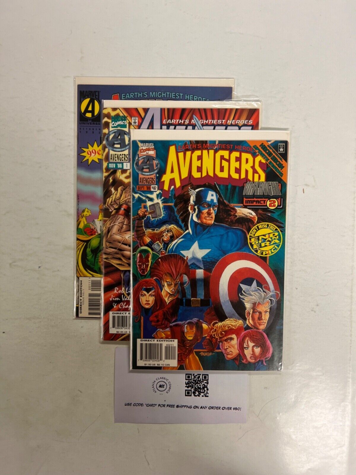 3 Avengers Marvel Comic Books # 1 1 402 Defenders Spiderman Thor Hulk ...