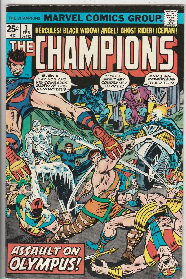 Champions, The #3 (Feb-76) VF/NM High-Grade Ghost Rider, Hercules ...