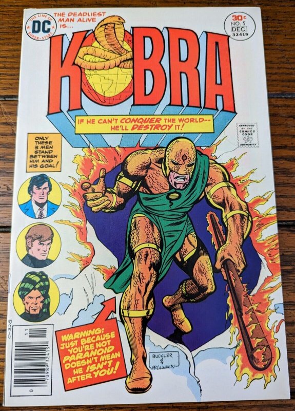 The Deadliest Man Alive is... Kobra #5 VF/NM 9.0 1976 DC Comics | Comic ...