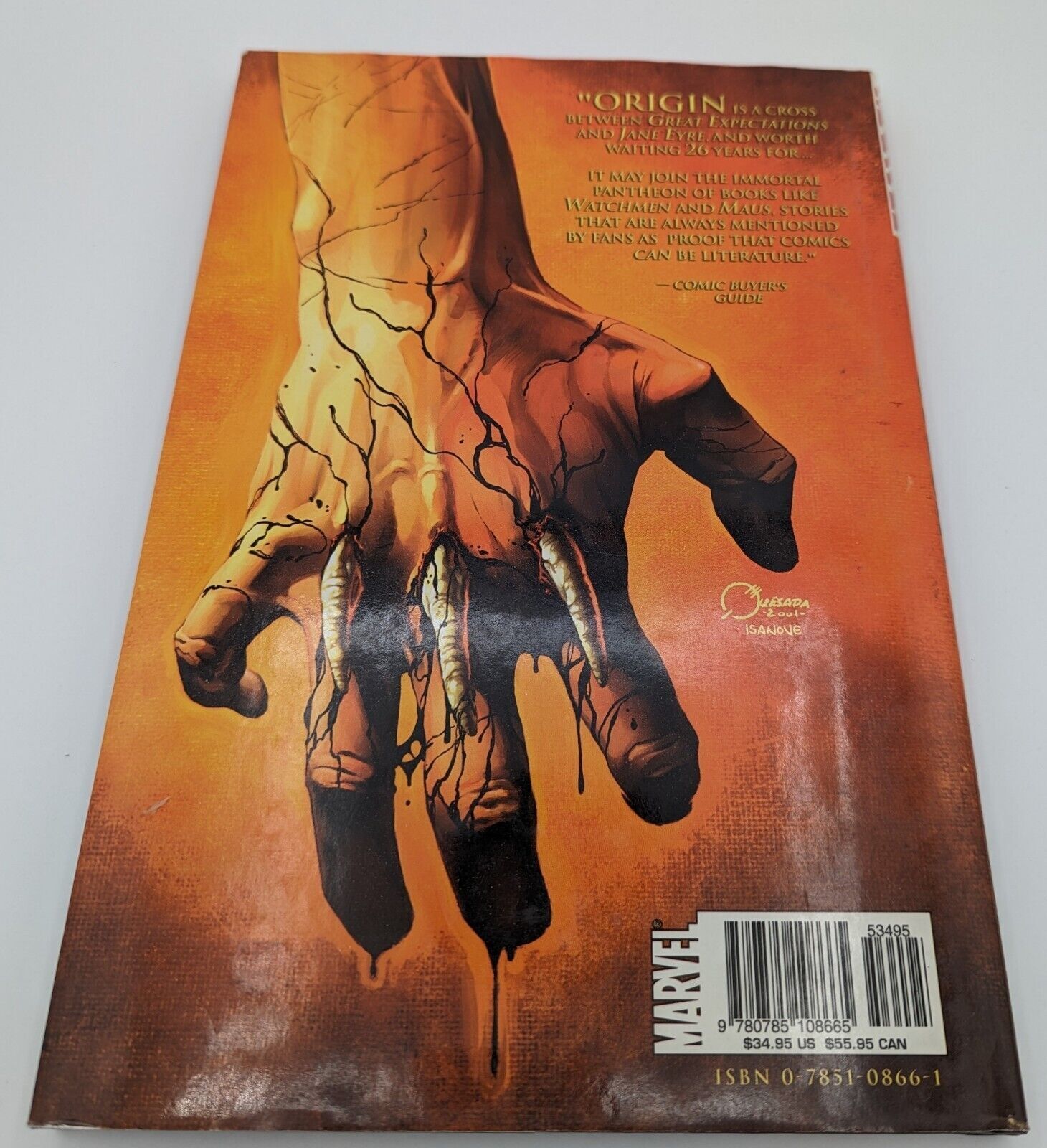 Origin: The Story of Wolverine Graphic Novel 1st Print 2002 Hardback ...