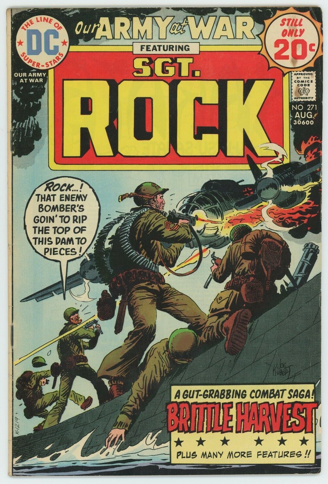 Our Army At War 271 VF- 7.5 DC 1974 Bronze Age Russ Heath Joe Kubert ...
