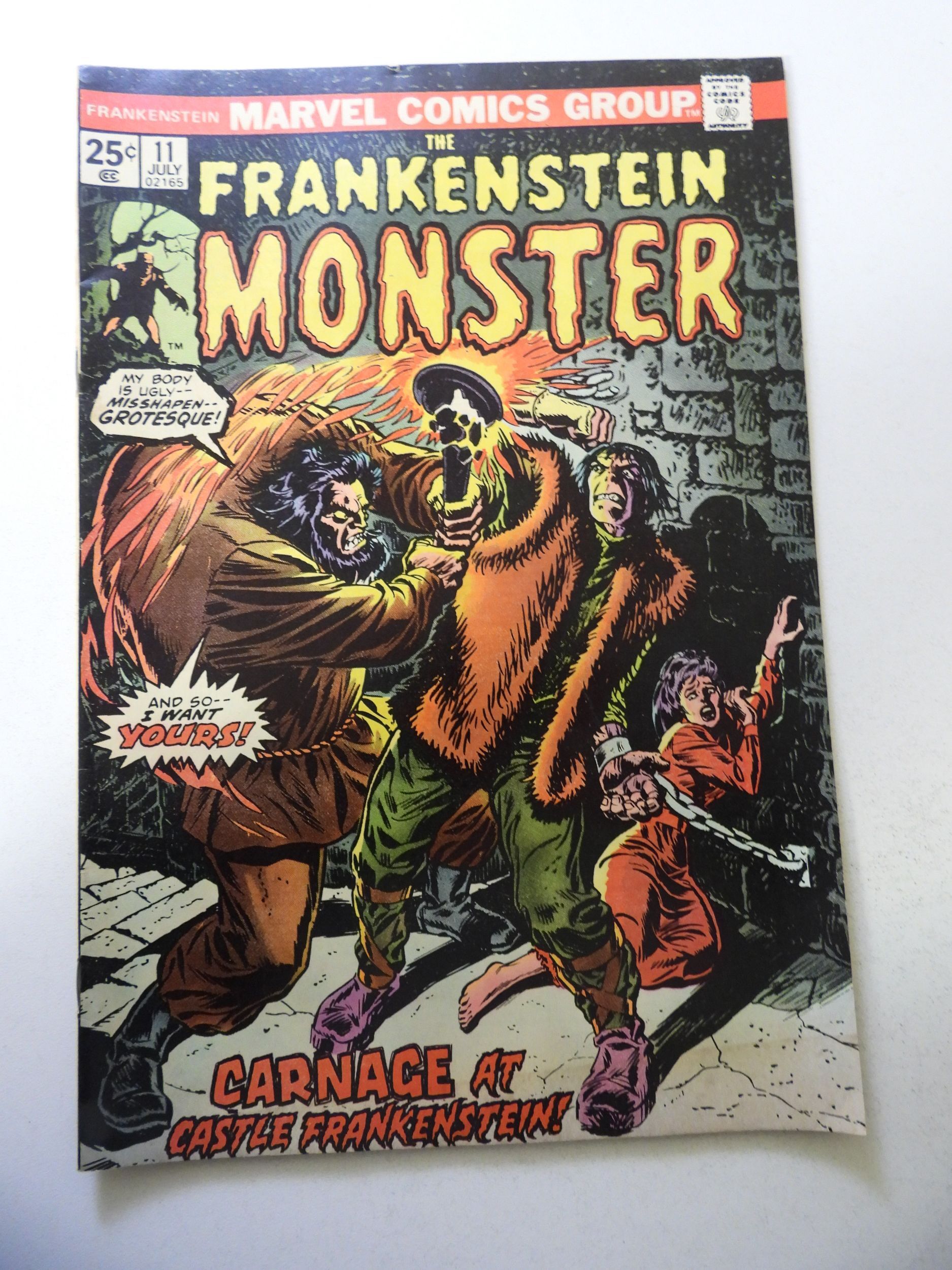 The Frankenstein Monster #11 (1974) FN+ Condition MVS Intact | Comic ...