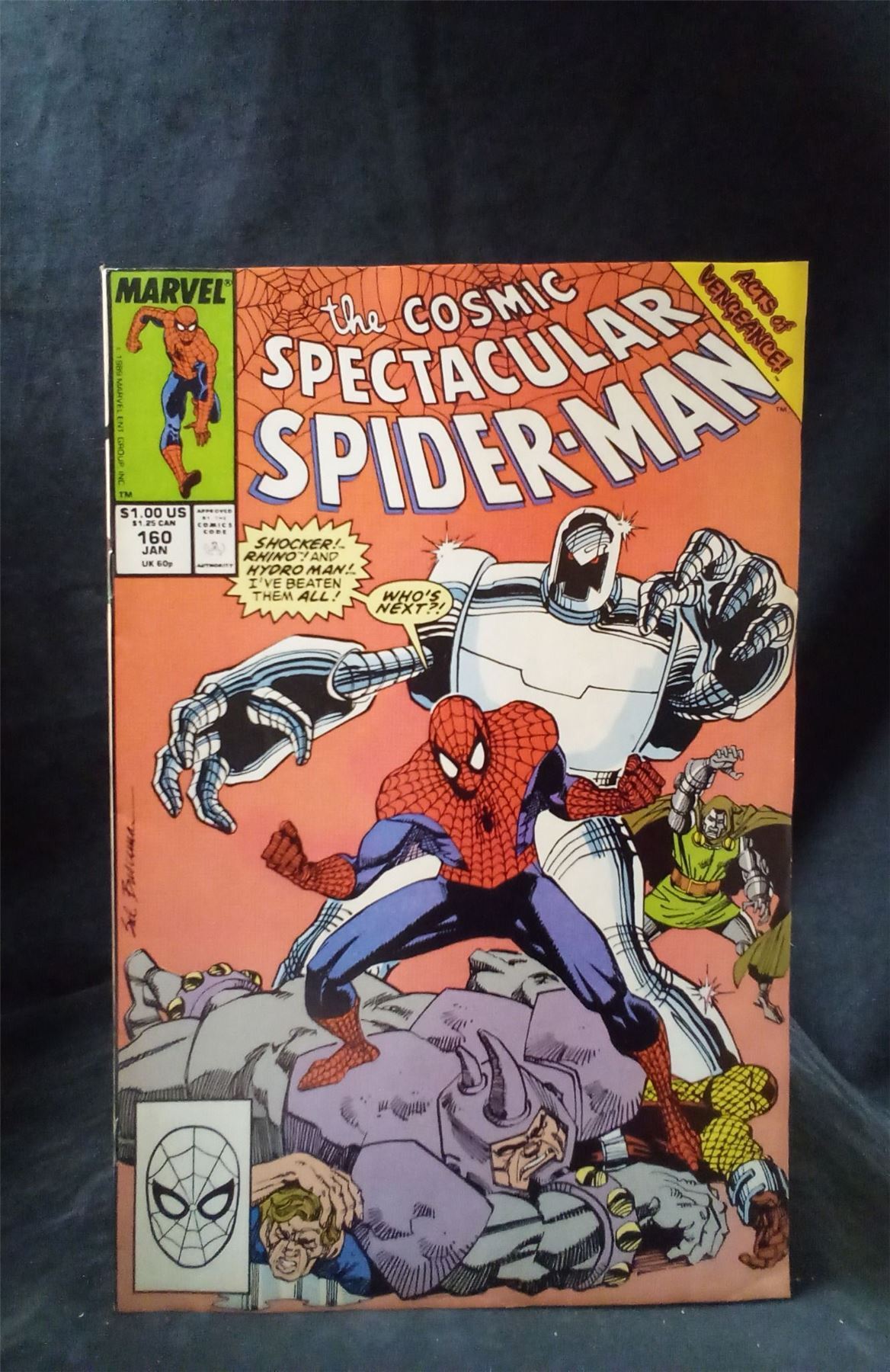 The Spectacular Spider-Man #160 1990 Marvel Comics Comic Book | Comic ...