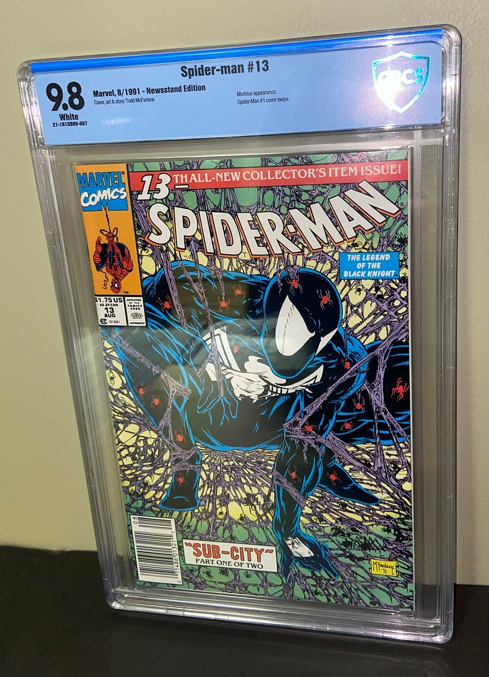 Spider-Man #13 ( CBCS 9.8 NM-MT / Newsstand) Todd McFarlane / August ...