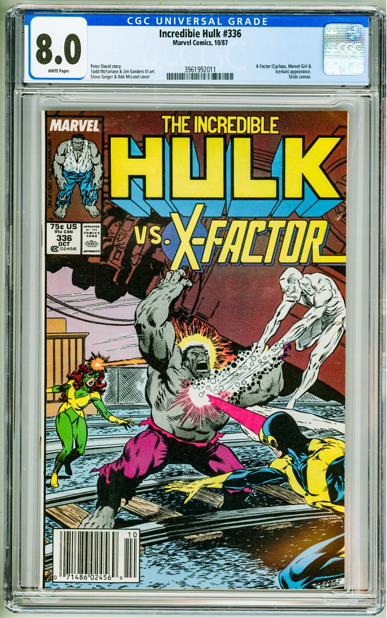 The Incredible Hulk #336 (1987) CGC 8.0! White Pages! | Comic Books ...