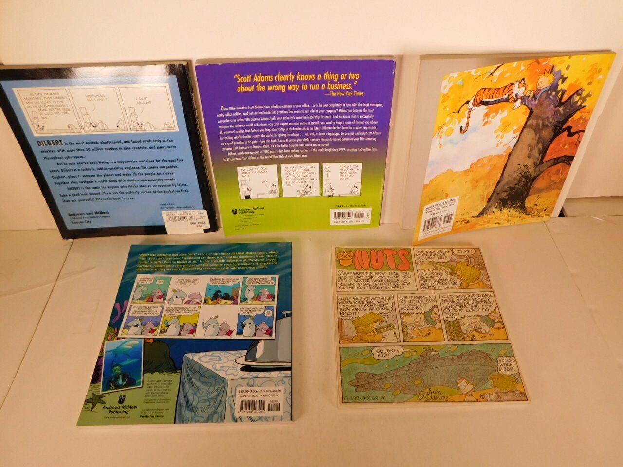 Humor Comics Lot Of 5: Calvin And Hobbes, Dilbert, Nuts, & Sherman's ...