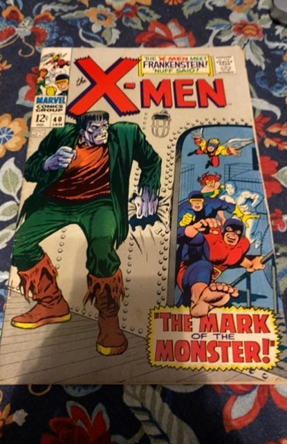 The X-Men #40 (1968)Frankenstein xmen the mark of the monster upper VF ...