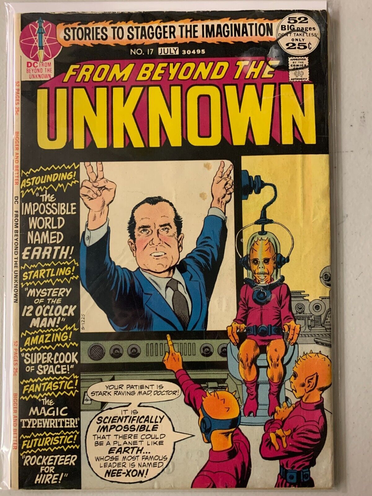 From Beyond the Unknown #17 Richard Nixon Cover 4.0 (1972) | Comic Books - Bronze Age, DC Comics ...