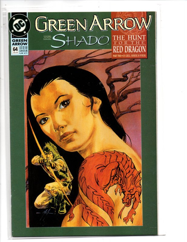 DC Comics Green Arrow #64 (1992) & Shado Mike Grell Cover & Art Rick ...