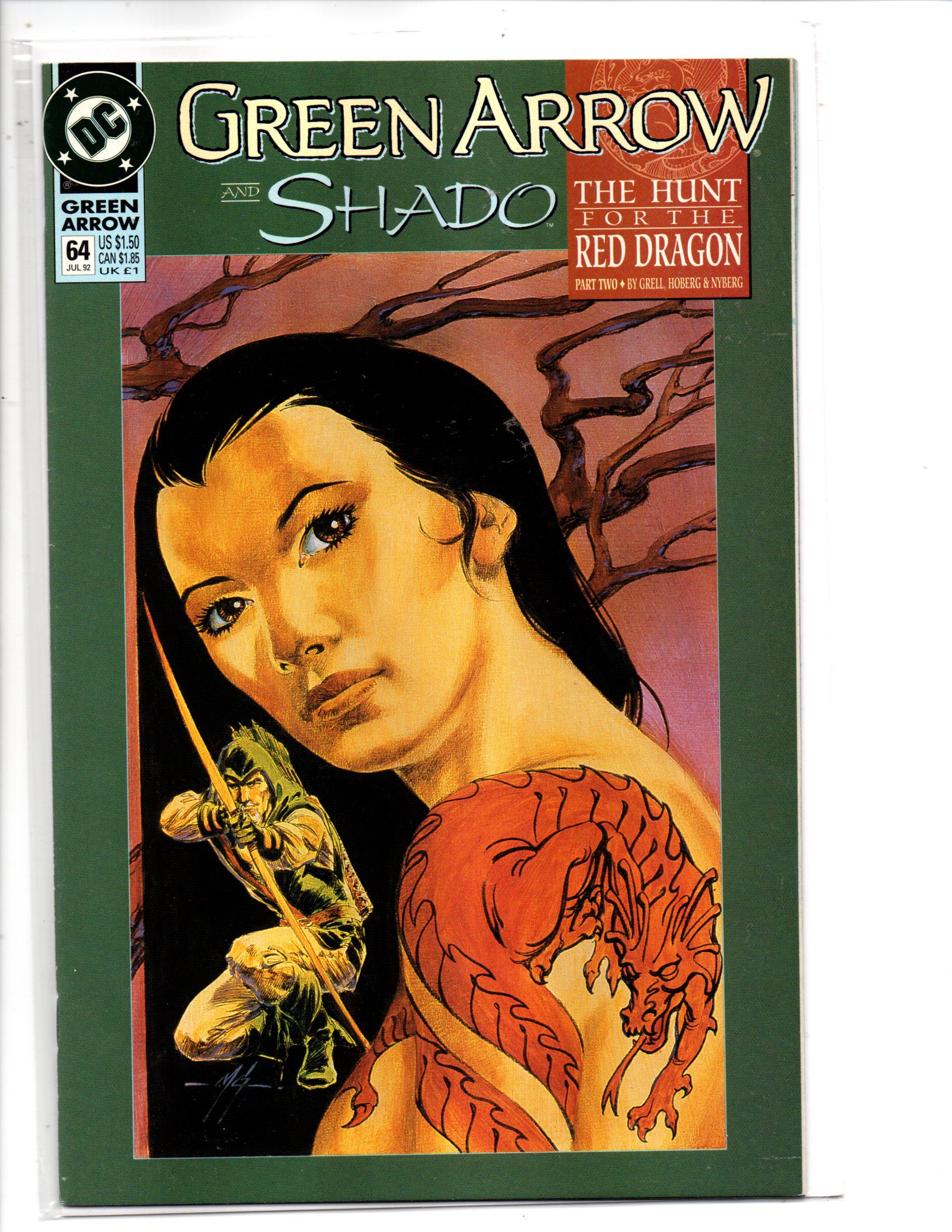DC Comics Green Arrow #64 (1992) & Shado Mike Grell Cover & Art Rick ...