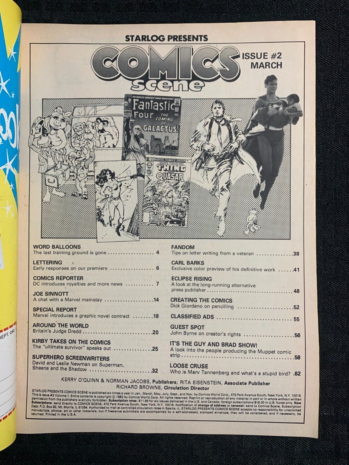 1982 COMICS SCENE Starlog Magazine #2 FN 6.0 Jack Kirby Joe Sinnott ... 1982 COMICS SCENE Starlog Magazine #2 FN 6.0 Jack Kirby Joe Sinnott ...