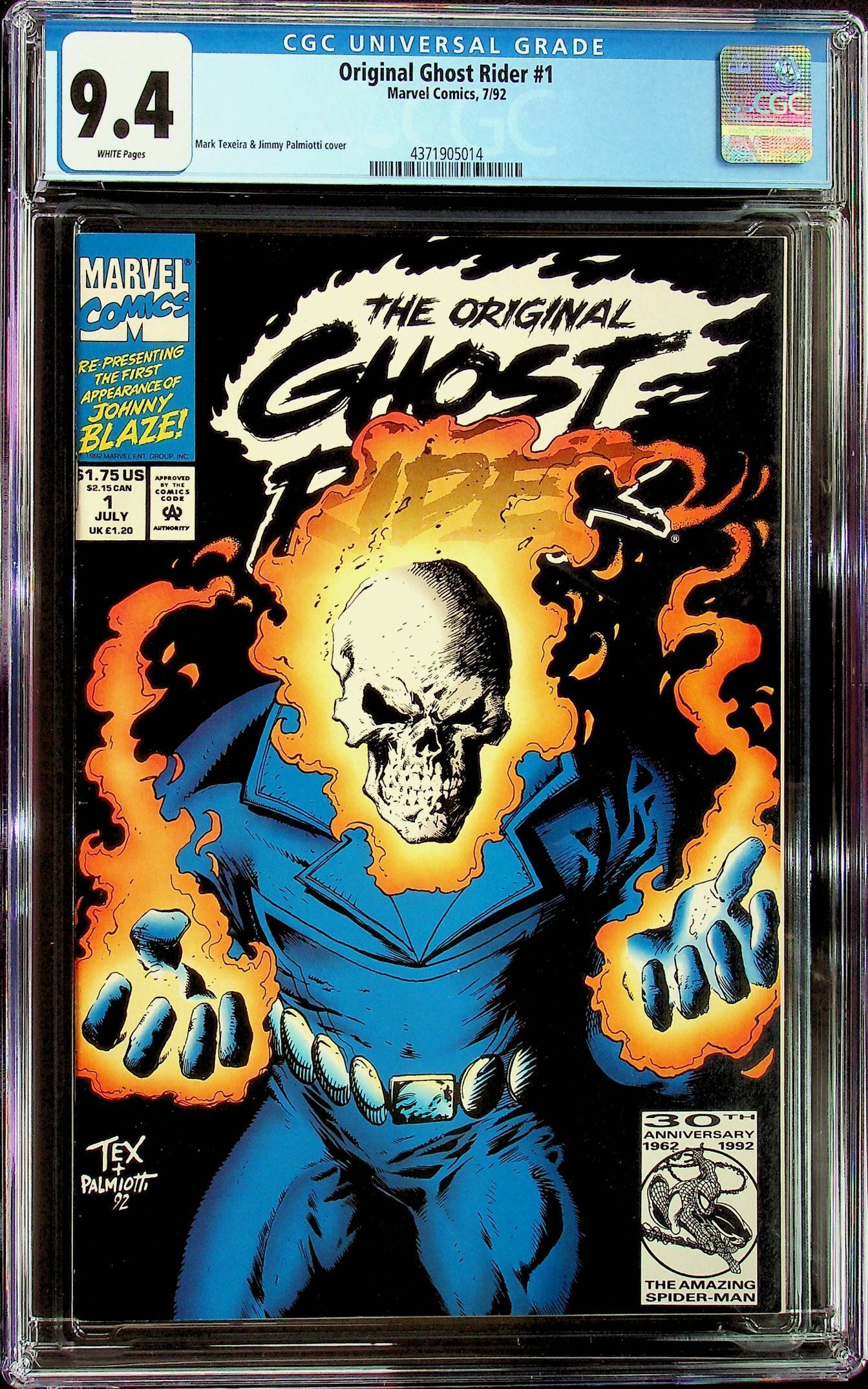 The Original Ghost Rider #1 (1992) - CGC 9.4 - Cert#4371905014 | Comic ...