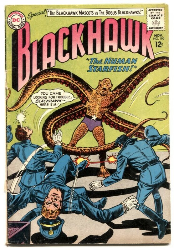 Blackhawk #190 1963-DC Silver Age- Human Starfish G/VG | Comic Books ...