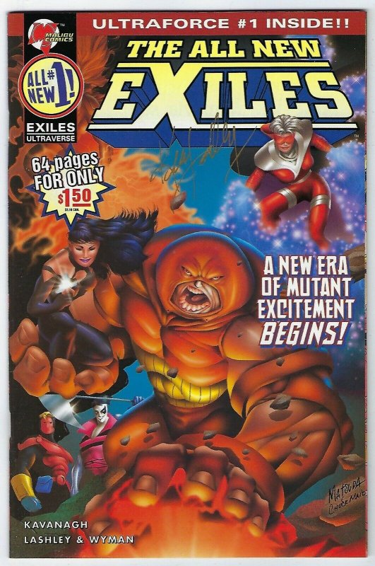 The All New Exiles # 1 NM 1995 Malibu Comics Signed by Ken Lashley [O2 ...