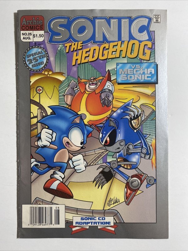 SONIC THE HEDGEHOG #25 NEWSSTAND Variant 1ST METAL SONIC Archie Comics ...