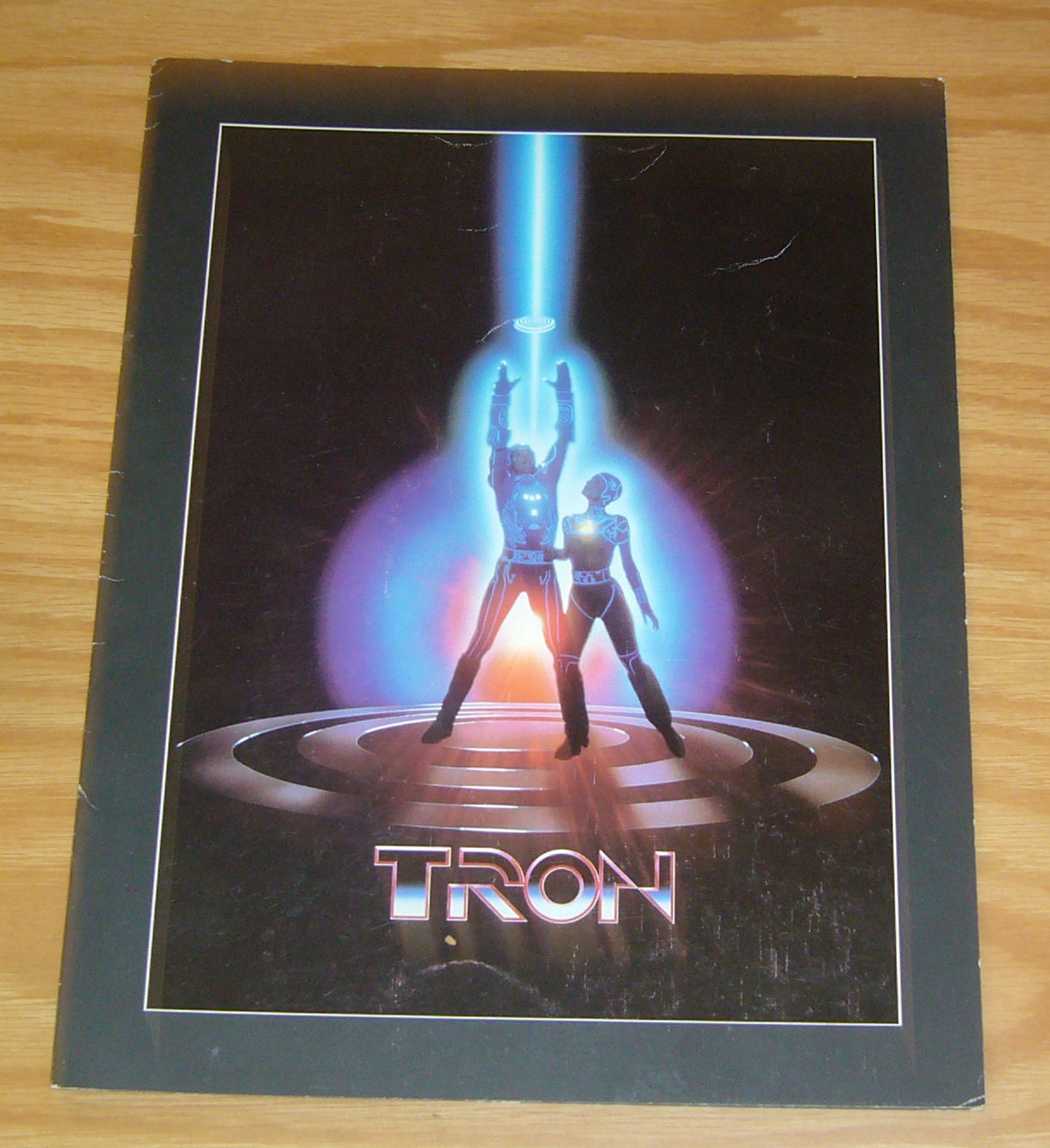 TRON FN motion picture fold-out flyer 1982 rare movie promo ...