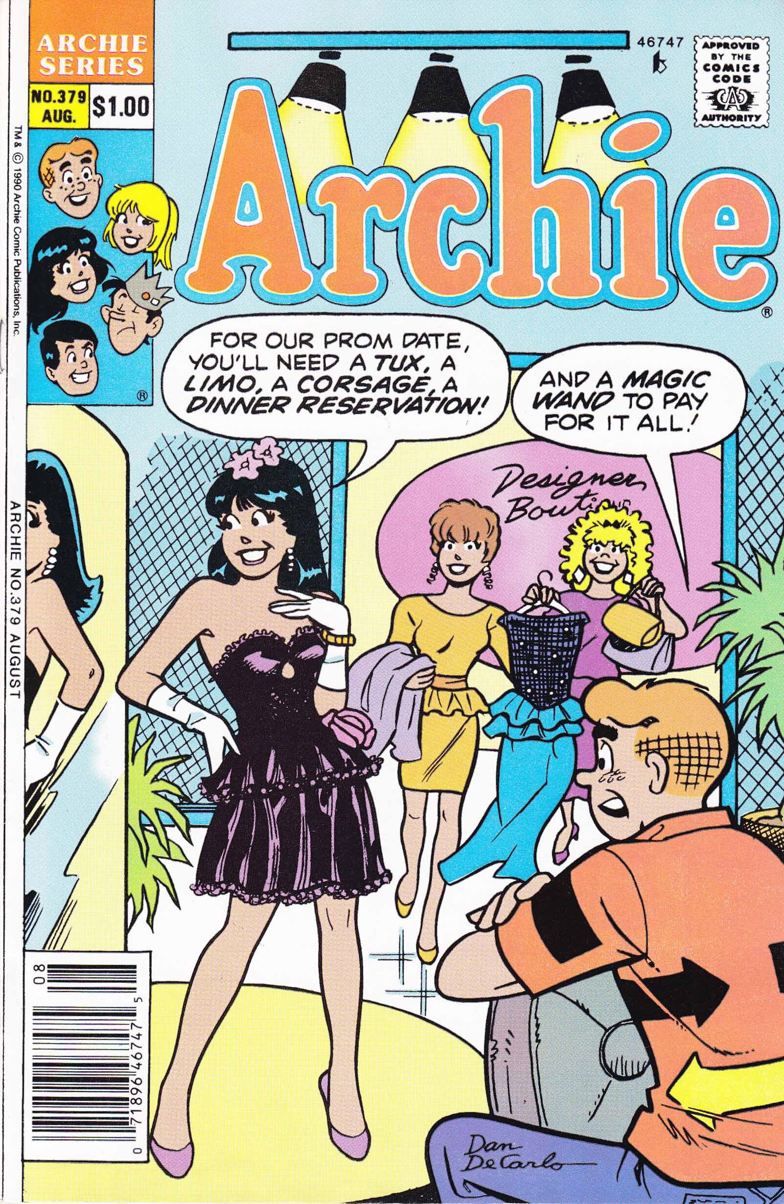 Archie #379 (Newsstand) VG ; Archie | low grade comic August 1990 Prom ...