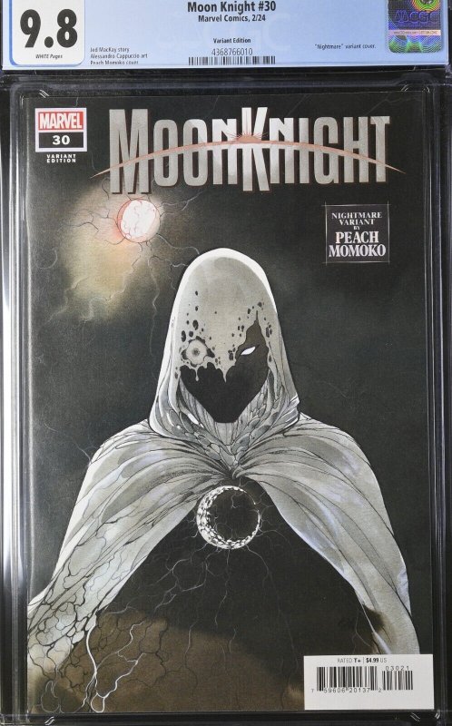 Moon Knight #30 CGC 9.8 Peach MoMoKo Nightmare Variant Marvel 2023 ...