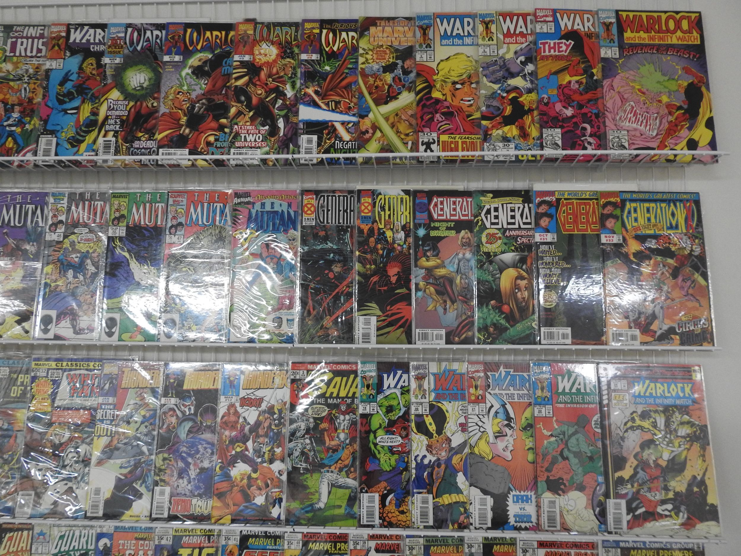 Huge Lot of 160+ Comics W/ GOTG, The New Mutants, Warlock! Avg. FN/VF ...