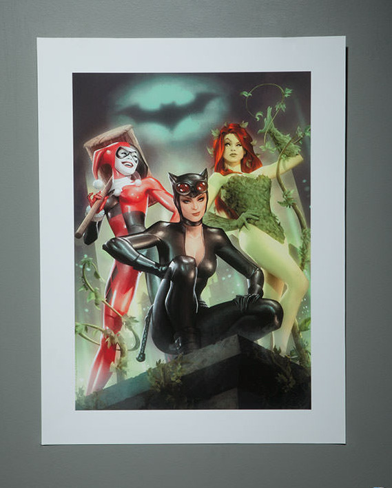 HAND SIGNED Alex Garner SOLD OUT Batman Sideshow Art Print Catwoman ...