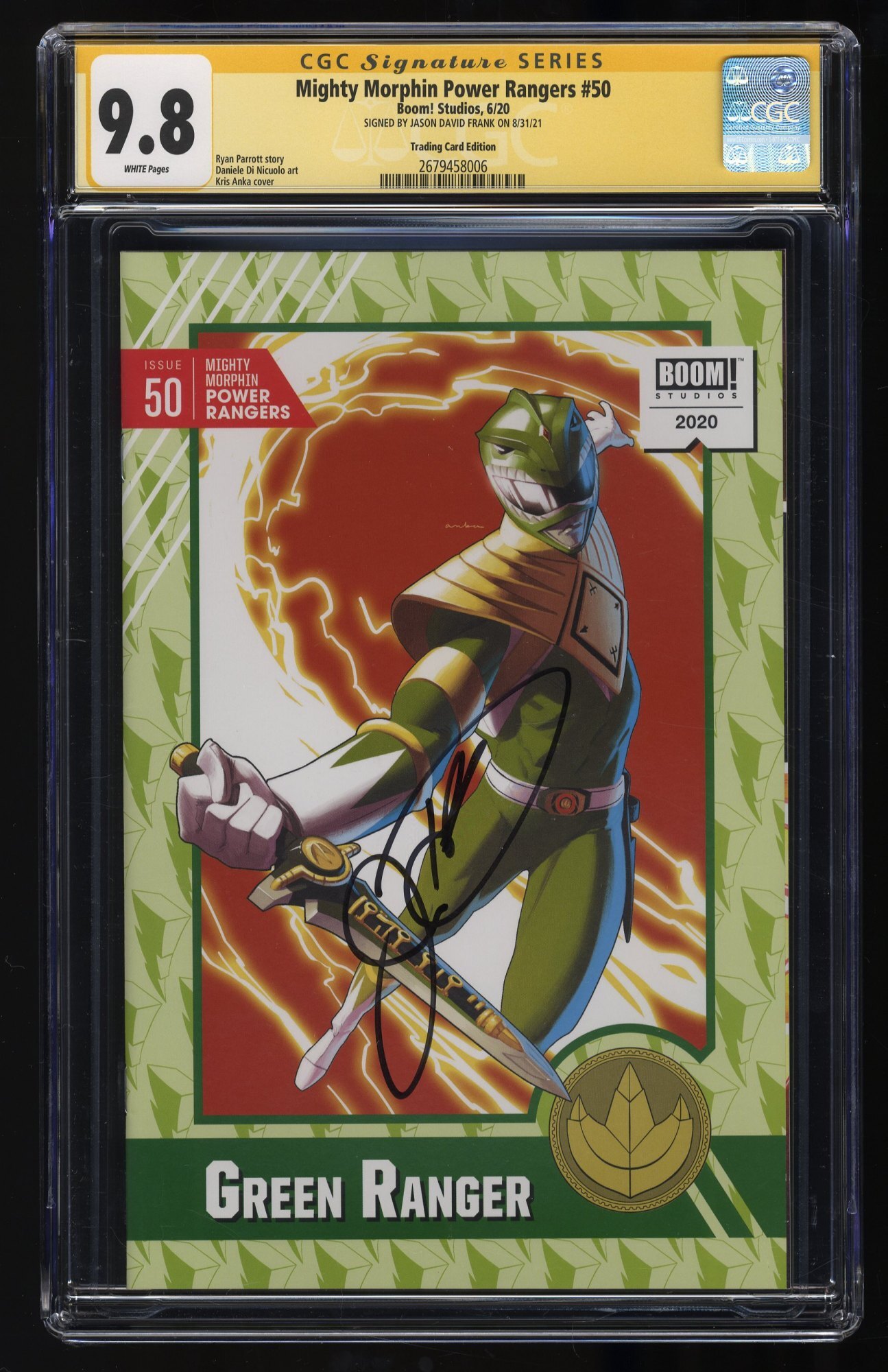 Mighty Morphin Power Rangers #50 CGC NM/M 9.8 SS Jason David Frank ...